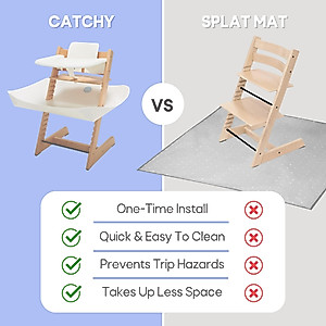 CATCHY - Food Catcher - Compatible with Stokke Tripp Trapp High Chair - Highchair Sold Separately - Baby & Toddler Food & Mess Catcher - Under High Chair Accessory - Baby Feeding Essentials