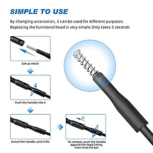 hygger Small Fish Tank Cleaner, Aquarium Cleaning Tools Kit with Handle, Seaweed Scraper, Fishing Net, Sponge Brush,Wall Brush (S)