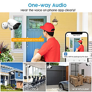 JouSecu 1080P Security Camera System Wireless with 1TB Hard Drive, Plug and Play Upgrade 8CH Video Surveillance NVR Kit with 4pcs HD Bullet IP Camera for Home/Store/Office, Night Vision Waterproof