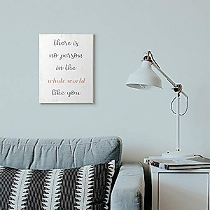 Stupell Industries No Person Like You Family Home Pink Inspirational Word, Design by Artist Daphne Polselli Wall Art, 13 x 19, Wood Plaque