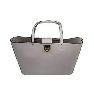 Michael Kors Women's Manhattan Smooth Leather Shoulder Tote Bag Lt Cream