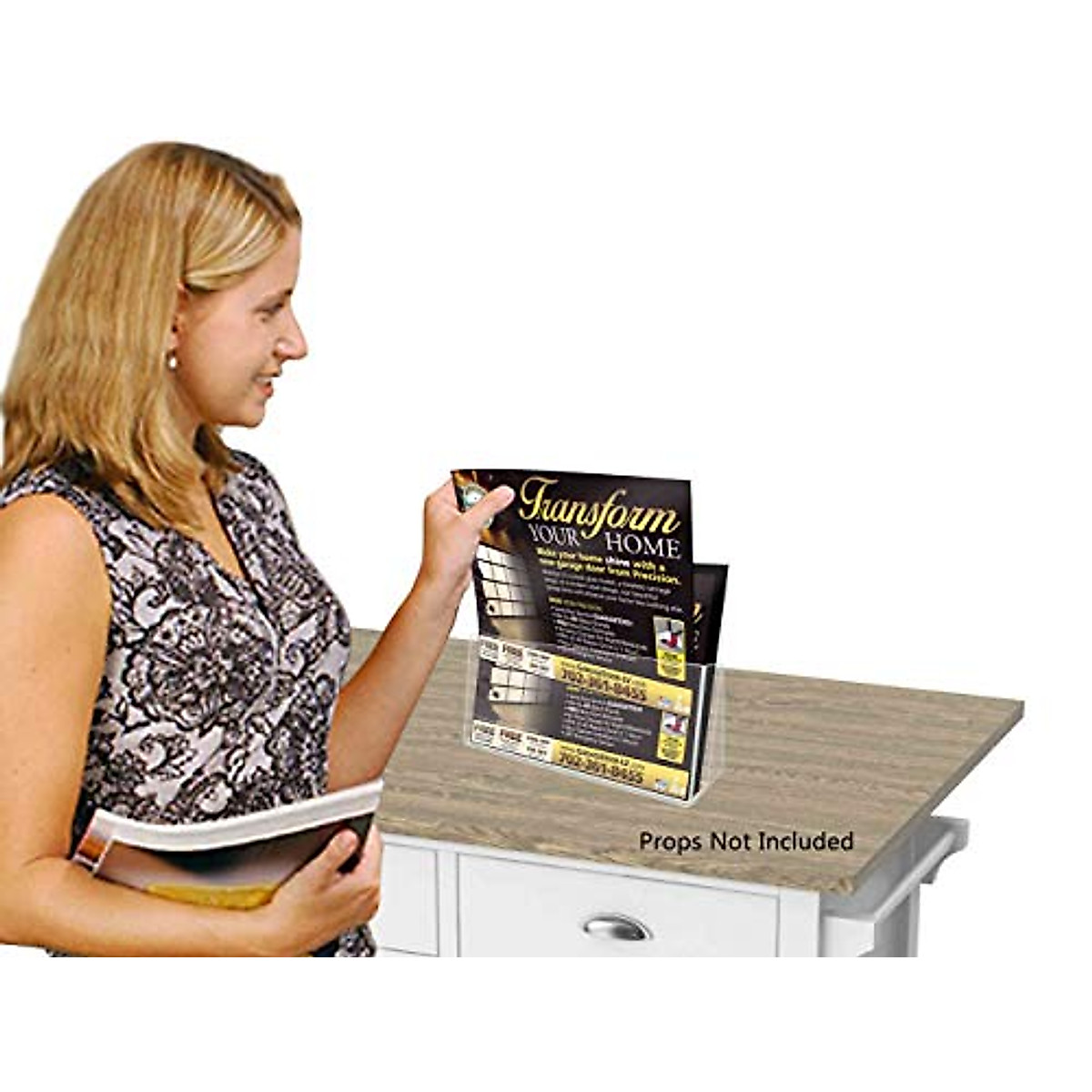 Marketing Holders 11" Wide Catalog Brochure Holder Pack of 4 Literature Table Display Counter top