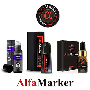 ALFAMARKER Pheromone Cologne for Men - Pheromones Oil Perfume for Men - Feromonas para Hombres - Alluring Fragrance - Premium Scent - 5ml Travel Size Dropper