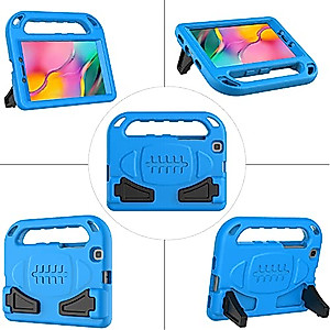 BMOUO for Samsung Galaxy Tab A 8.0 Case 2019 SM-T290/T295, Tab A 8.0 2019 Case with Screen Protector, Shockproof Light Weight Handle Stand Galaxy Tab A 8.0 inch 2019 Kids Case Without S Pen - Blue