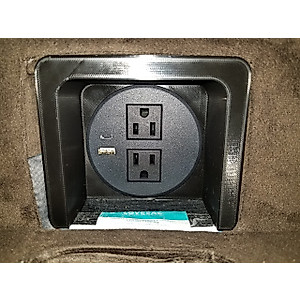 USB-C Power Hub 3⅛in Compatible with Lovesac Sectional in (White, HUB Only, NO power outlet)