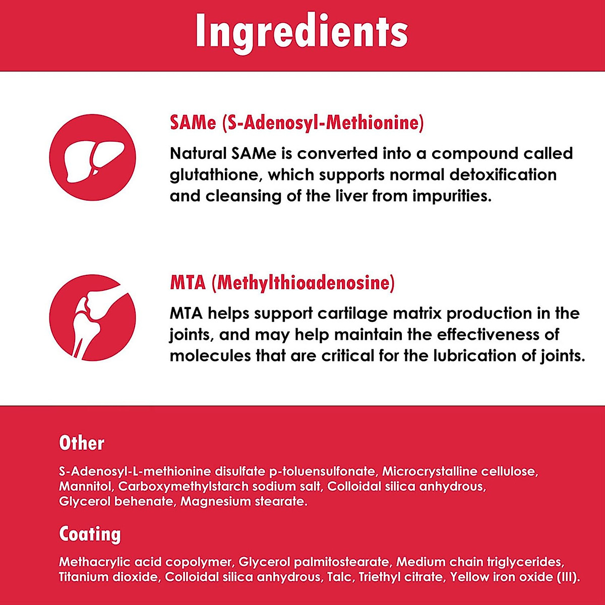 Denestra - Same for Dogs & Cats - S-Adenosyl-L-Methionine - Liver, Joint and Cognitive Support for Cats and Small Dogs - Vet Approved - 400 mg - 180 Tablets
