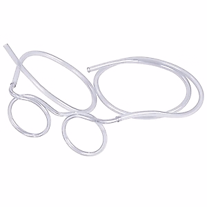 QNCIGER Straw Glasses, Funny Flexible Drink Purses Straw, Crazy Eyeglass Frame Bar Accessories for Birthdays, Bridal Showers, Party Supplies, Favors, Game Ideas (Crystal)