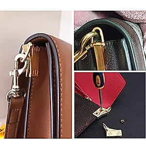 Metal Hook, U-Shaped Hardware Clip Left and Right Movable Ears for Bag Purse Modification and Repair Accessories 2 Pairs (Gold)