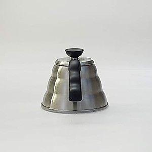 Hario V60 "Buono" Drip Kettle Stovetop Gooseneck Coffee Kettle 1.0L, Stainless Steel, Silver