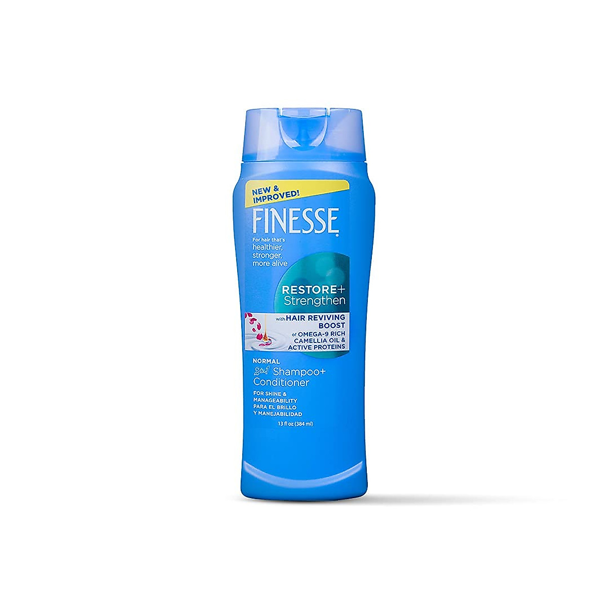 FINESSE Self Adjusting 2 in 1 Texture Enhancing Shampoo and Unisex Conditioner, 13 Ounce (I0025928)