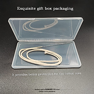 WDMART-US Kerosene Lighter consumables · Cotton core with Metal Guide Needle · Cotton core for Exchange · Suitable for Most Brands of Kerosene Lighter (Length: 19.69in-Diameter: 0.09in)