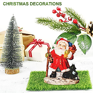 Mudder 10 Pieces Artificial Garden Grass Fairy Grass Lawn Miniature Ornament Garden Dollhouse DIY Simulation Moss Craft for Garden Dollhouse Decor, 6 x 6 Inches