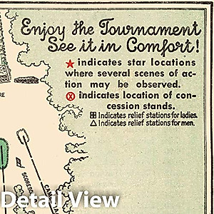 Historic Map - Augusta National Golf Club Course, 1954 - Unframed Vintage Wall Art 18in x 24in