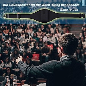 IRASPIN 2 Pack Mic Belt - Microphone Belt with Innovative Rubber Band Lock - Improved Adjustability Comfortability Durability For Fitness Instructors, Fitness Class,Public Speaking,Theatre