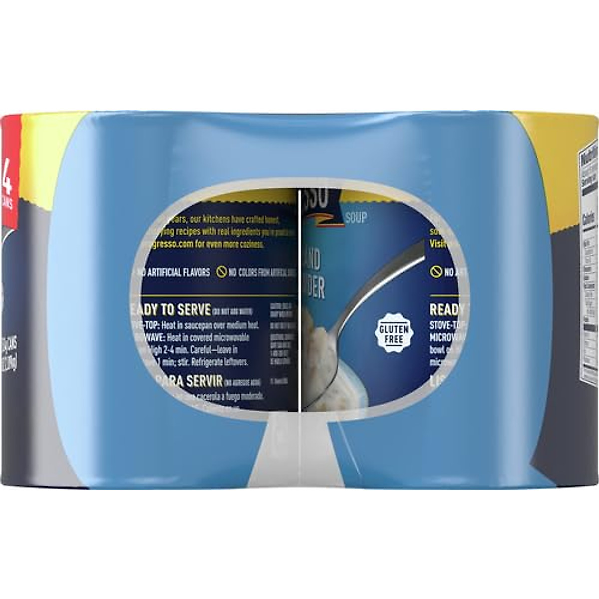 Progresso Rich & Hearty, New England Clam Chowder Soup, 18.5 oz., 4 Pack