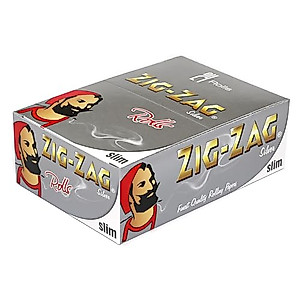 Zig Zag Silver Slim Slow Burning Rolls 24 x 4 m - 1 box