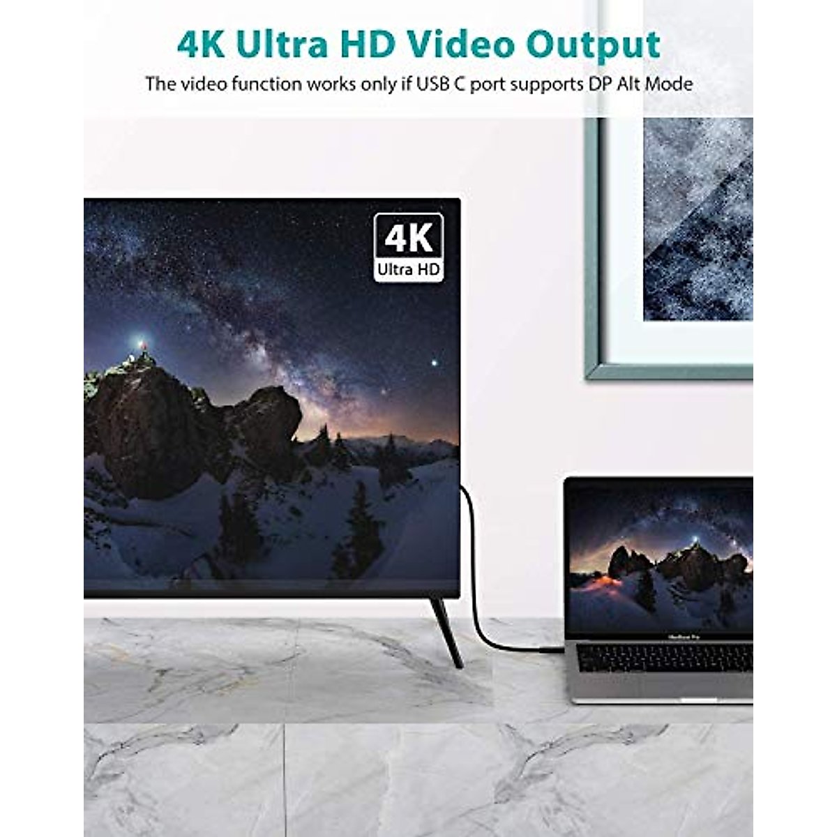 NIMASO USB C to USB C 3.1 Gen 2 Cable 10Gbps Data Transfer, 4K Video Output Monitor Cable 100W PD Fast Charging Compatible with Thunderbolt 3, MacBook Pro, iPad Pro, Galaxy S21, Google Pixel - 3.3FT