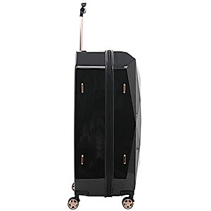 kensie Women's Gemstone Luggage, Black, 2 Piece Set (28"/20")