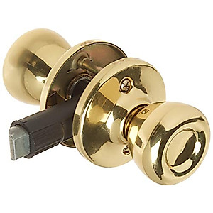 Kwikset 92001-519 Mobile Home Hall & Closet Door Knob in Polished Brass