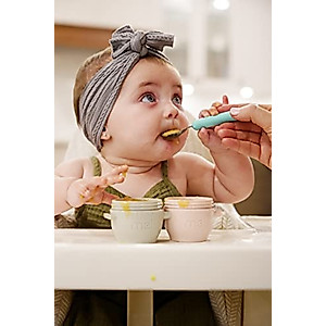 melii Snap & Go Baby Food Storage Containers with lids, Snack Containers, Freezer safe - Set of 6, 2oz