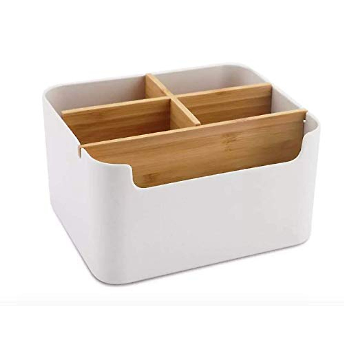 Multi-Purpose Organizer & Storage Box, Remote Control Holder, MakeUp holder, Modern Desk Side Organizer, Bathroom Caddy for Home/ Office - Desk Storage Box, Cell Phone Box, Pen & Pencil Holder