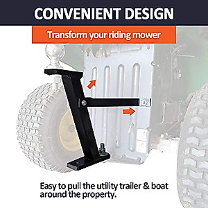 ELITEWILL Lawn Mower Trailer Towing Hitch, Garden Tractor Pro Hi Hitch Compatible with John Deere Cub Cadet Husqvarna Craftsman Riding Mowers