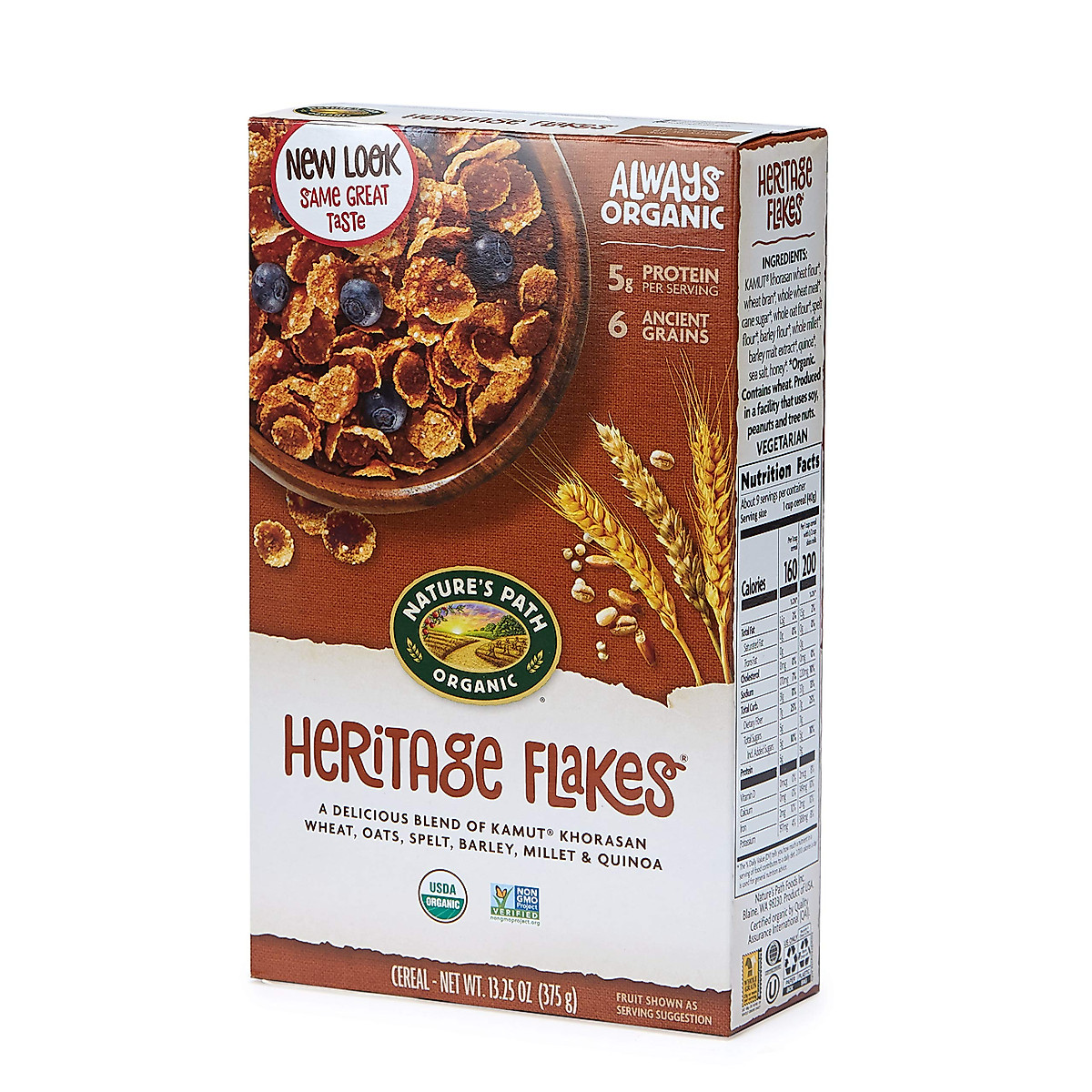 Nature's Path Organic Heritage Flakes Cereal, 13.25 Ounce (Pack of 6)