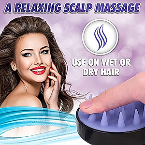 Scalp Massager and Wet Shampoo Brush - Soft Silicone Hair Scrubber for Women and Men - Exfoliator Scrub and Dandruff Brush for The Shower