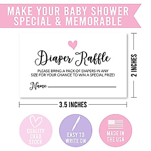 25 Baby Shower Diaper Raffle Tickets For Baby Shower Girl - Pink Baby Shower Games For Girls, Diaper Raffle Cards, Baby Raffle Tickets, Baby Shower Invitation Inserts, Baby Shower Ideas