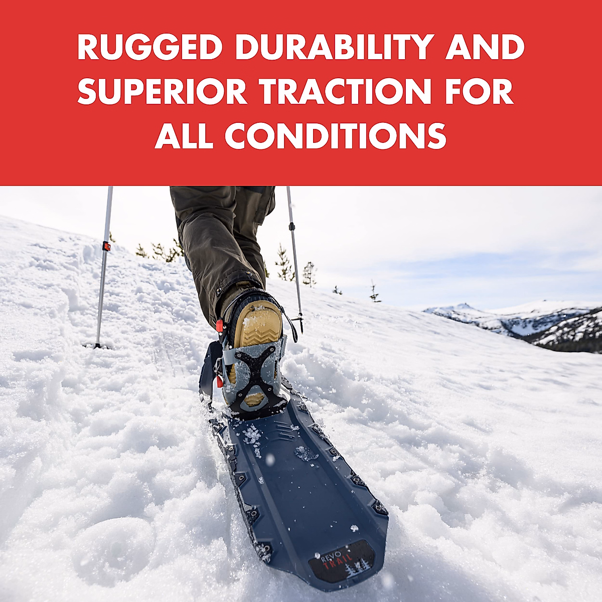 MSR unisex adult Revo Trail Snowshoes Snowshoes, Marine Fog, 25 IN US