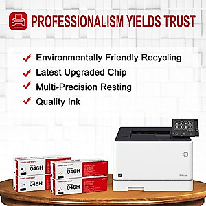 3 Pack 046H C/M/Y Toner Cartridge: Compatible 046H CRG046H 1253C001 1252C001 1251C001 Toner Cartridge Replacement for Canon Color Image Class LBP654Cdw MF735Cdw MF731Cdw MF733Cdw Printer