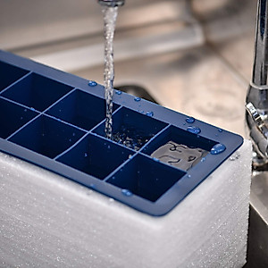 Clear Ice Cube Tray Silicone - Crystal Clear 2 Inch Ice Cube Maker,10 Large Ice Cubes Mold for Whiskey and Cocktail