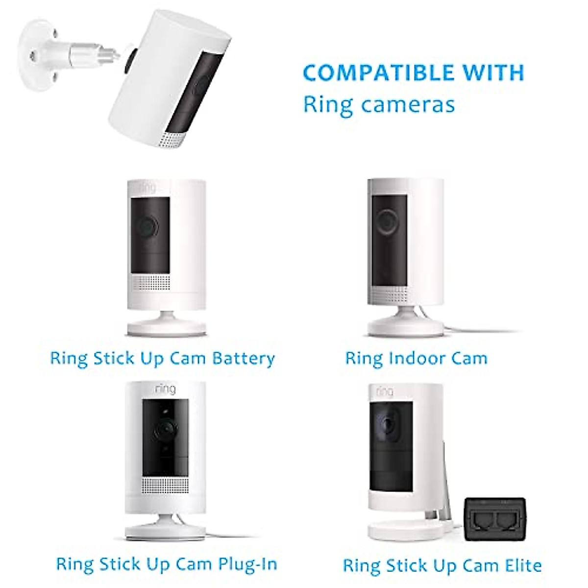 Wall Mount Bracket for Ring Stick Up Cam,Arlo Camera,Wyze Camera,Surveillance Camera System -3PACK