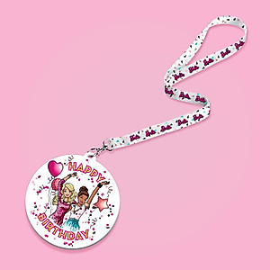 Barbie Birthday Party Gift Set - Tin Box, Tin Pencil Case, Stickers, Birthday Necklace, Plush, and Birthday Hat