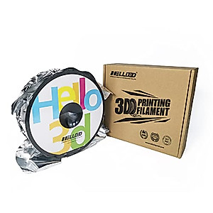 HELLO3D Black TPU Flexible 3D Filament, TPU Flexible Elastomer 3D Filament 1.75mm, 1.76LB per Spool