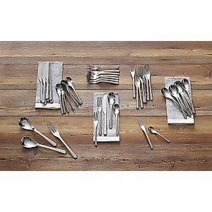 Nambe Aura 45 Piece Flatware Set, Silver