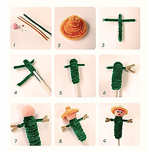 Cuttte Pipe Cleaners Craft Supplies - 100pcs 10 Colors Pipecleaners Craft Kids DIY Art Supplies, Pipe Cleaner Chenille Stems, Multi-Color Pipe Cleaners Bulk (6 mm x 12 inch)