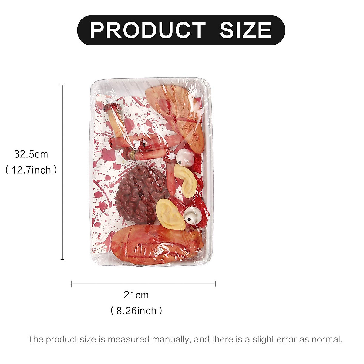 MOLEZU Handmade Halloween Realistic Internal Body Organs Props, Brain - Heart - Liver - Fingers - Eyes