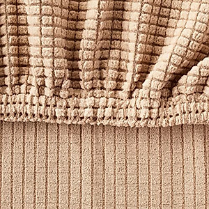 Juvale Large Stretch Couch Cushion, Replacement Slipcover for Couches, Sectionals, Armchairs, Patio Furniture, Campers, Chaise Lounge, Fits 59 to 70 Inch Cushions (Sand)