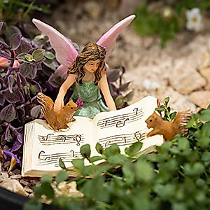 PRETMANNS Fairy Garden Accessories - Fairy Garden Fairies - Fairies for Fairy Garden Outdoor - Garden Fairy Figurines with Animal Friends - Miniature Fairies Garden Kit - 5 Fairy Items