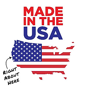 Stickios American Flag Decal 4.75x4.3 inches - Made in The USA - Distressed, Patriotic Vinyl Heart Flag Sticker for Cars, Trucks, Windows, Vehicles - Heartland