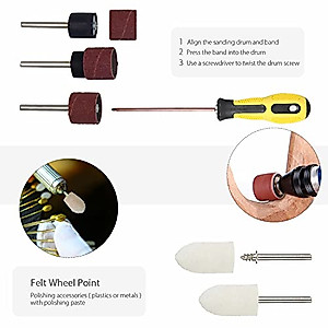 Rotary Tool Accessories, 378 PCS Power Rotary Tools Accessories Kit for Multifunctional Tools Universal Accessories Easy for Cutting, Grinding, Polishing, Drilling and Engraving with Carrying Case