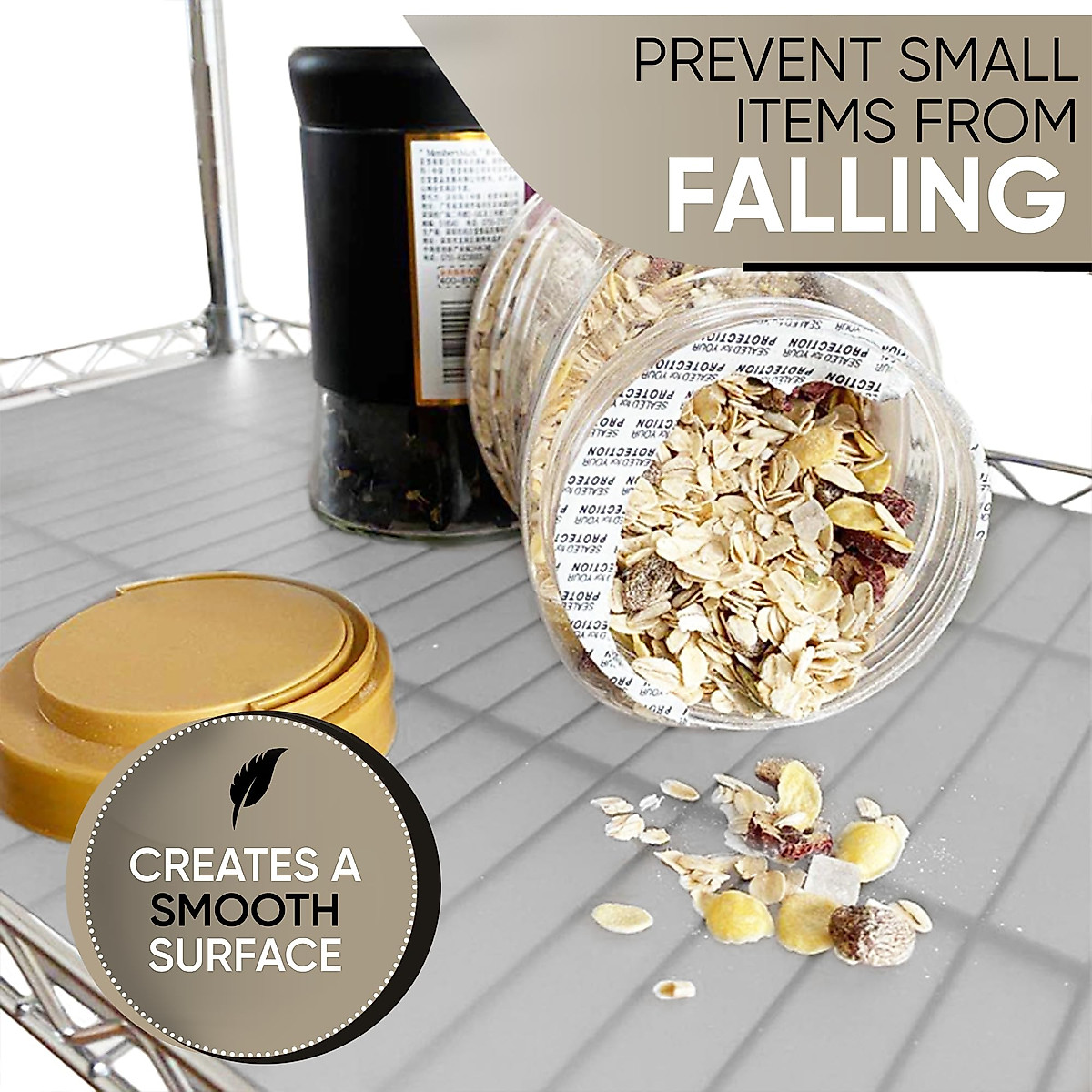 DUALSO Wire Shelf Liner Wire Rack Shelf Mat - Thick Wire Shelf Cover - Waterproof Plastic Shelf Liner, Metal Shelf Liner - Easy Use Wire Shelving Cover for Closet (Clear, 14" X 36" (Set of 4))