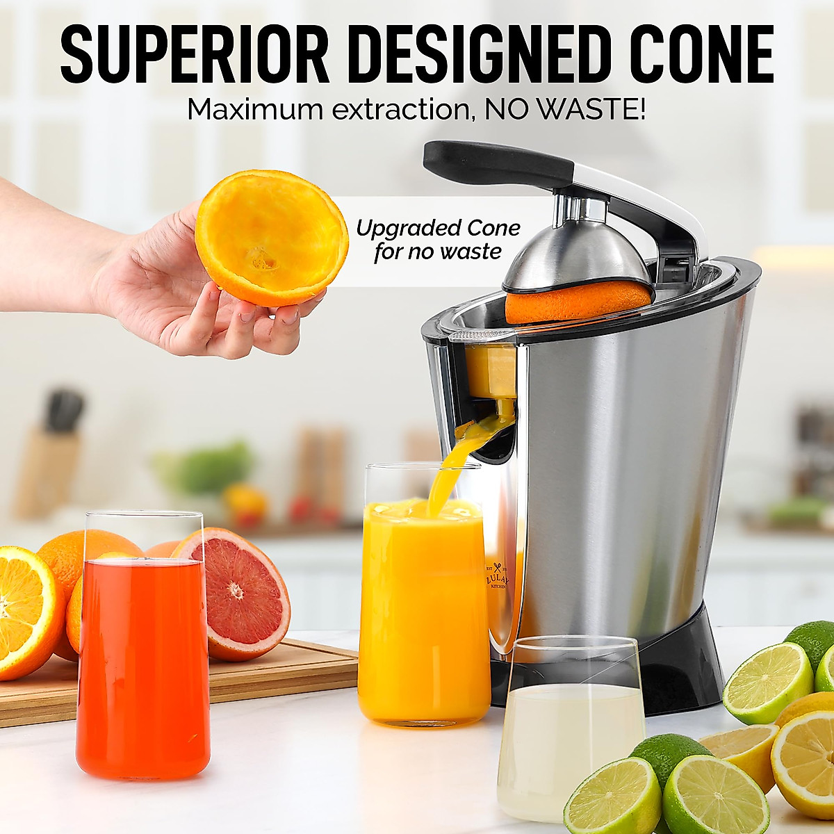 Zulay Electric Citrus Juicer - Powerful & Efficient