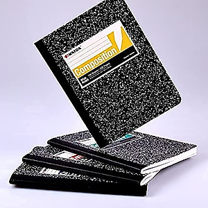 KAISA Composition Notebooks With Lined Paper, College Ruled 9-3/4" x 7-1/2" Comp Books Writing Journals Notebook, 4pads, C10001C