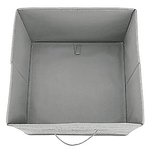 mDesign Fabric Bin for Cube Organizer - Foldable Cloth Storage Cube - Collapsible Closet Storage Organizer - Folding Storage Bin for Clothes and More - Lido Collection - 4 Pack - Gray
