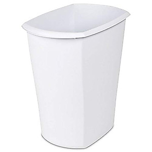 Sterilite 5.5 Gallon White Ultra Plastic Wastebasket Trash Can (12 Pack)