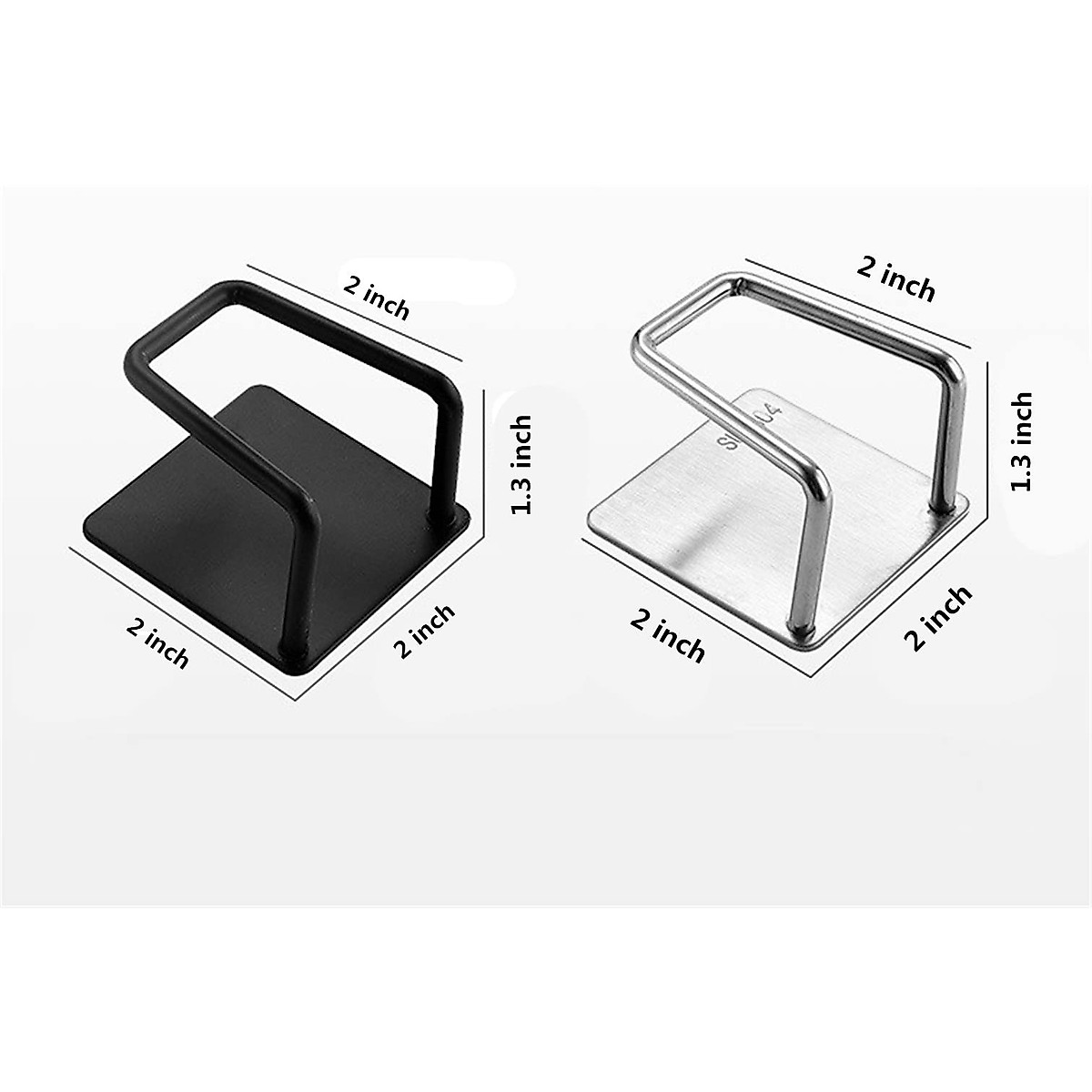 chenyesun Pot Lid Holder, 2 Pairs of Wall Mount Pot Lid Organizer,304 Stainless Steel Self Adhesive Cabinet Door Pot Lid Holder Rack for Kitchen Wall Mount,Freely Adjustable Length