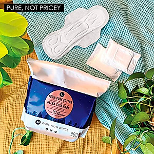 L. Chlorine Free Ultra Thin Overnight Absorbency Pads with Wings, 48 Count x 2 Packs (96 Count Total)