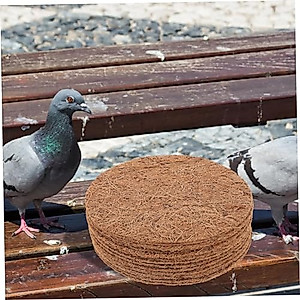 CORHAD 12pcs Pigeon Nest with Brown Cushion Budgie Bird Eggs Nesting Pads Fleece Bird Eggs Mat Nest Pads Chicken Bird Breeding Supplies Bird Hatching Incubator Bird Racing Mat Coop Coir